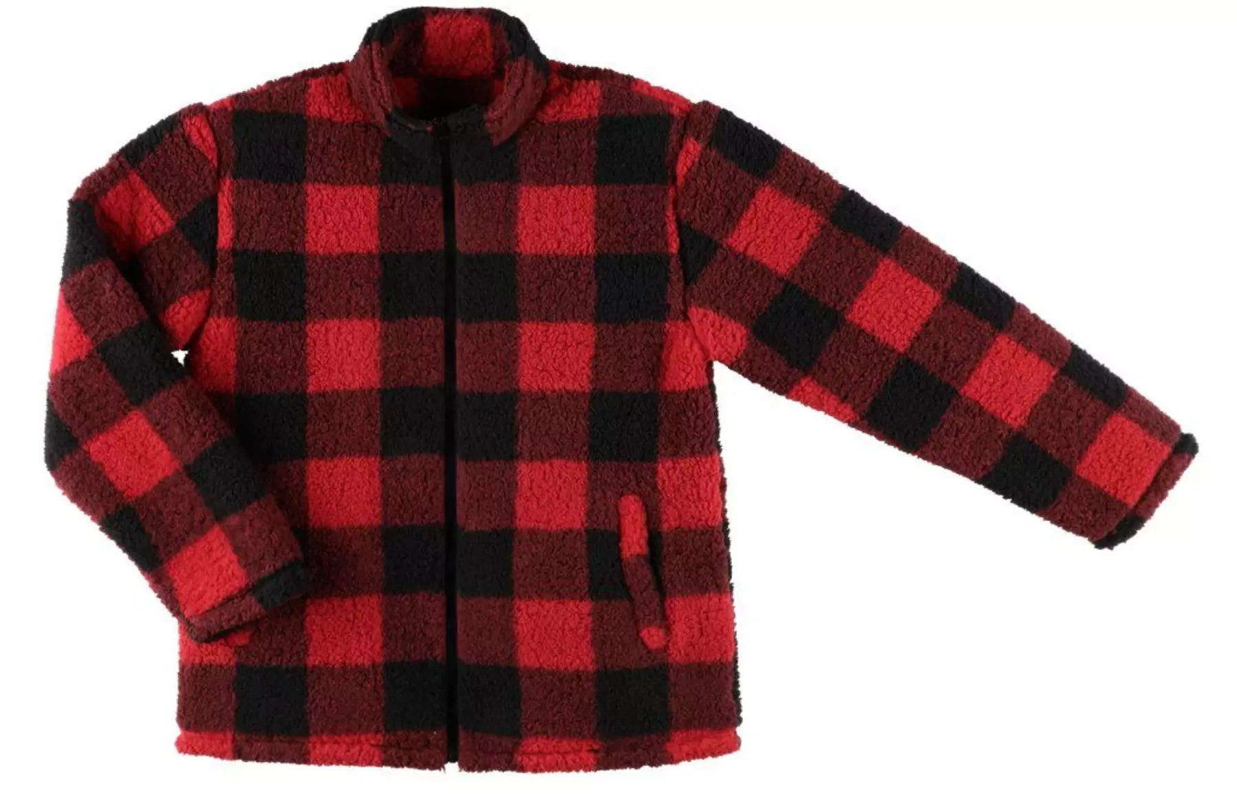 Fleecetakki Ruutu puna/musta - Savenmaa verkkokauppa